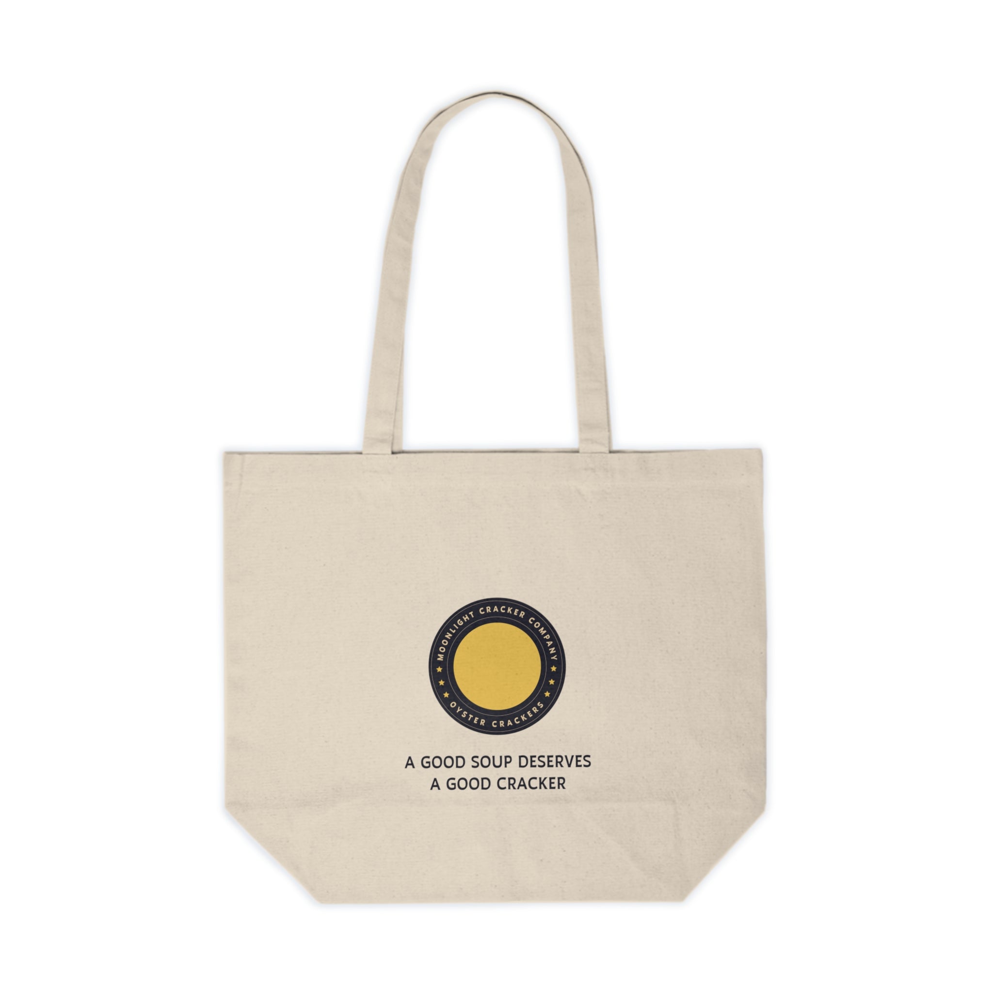 Charming Canvas Shopping Tote with Crab & Oyster Crackers Design, Eco ...
